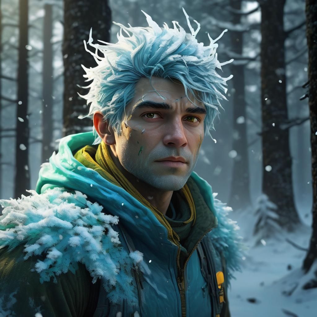 Winter in the fae forest - Vibrant Winter Fae Sprite in Hype...