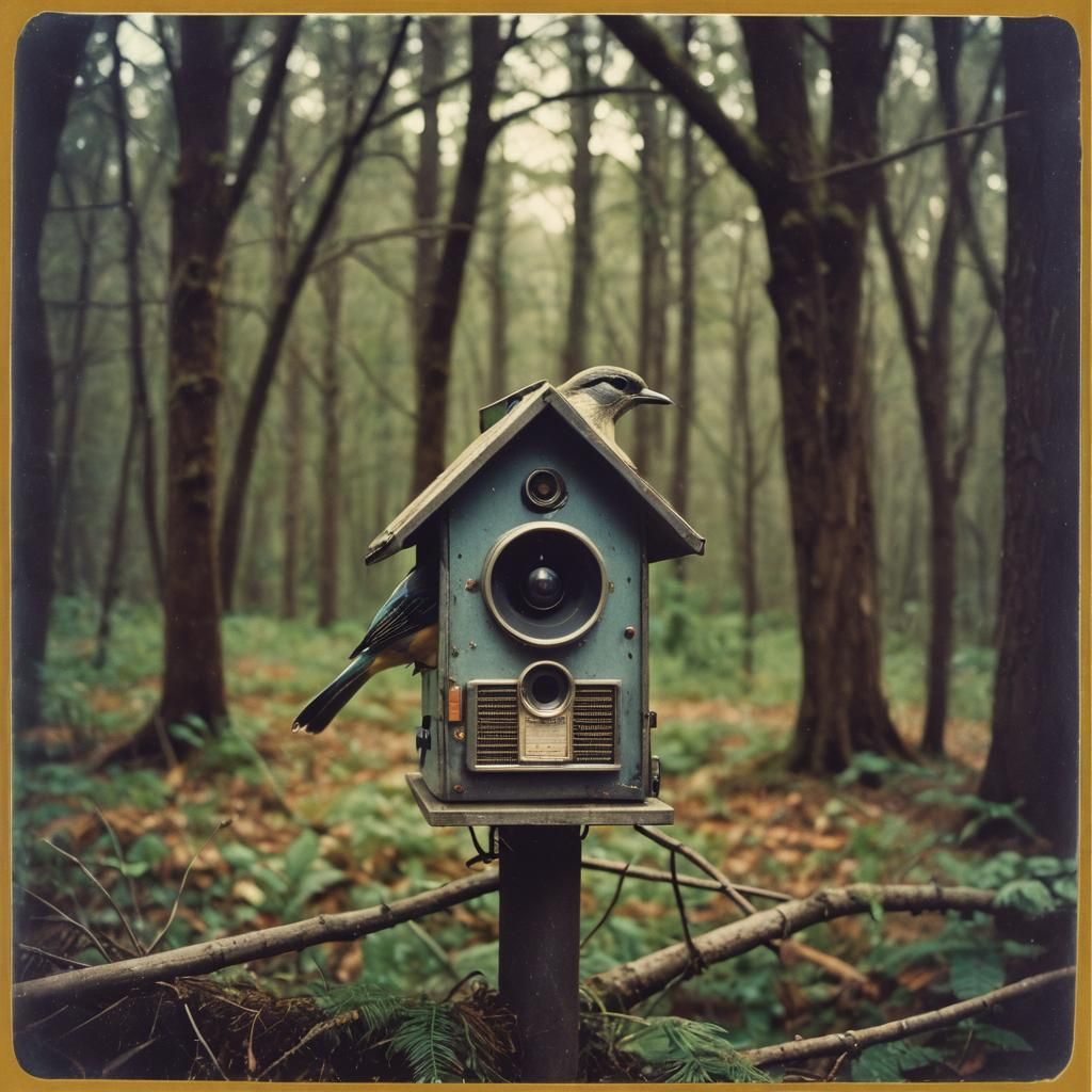 a bird made from radio - AI Generated Artwork - NightCafe Creator