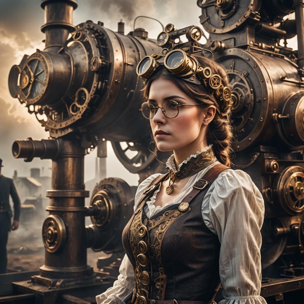 Steampunk Daydreamer Envisions Future Glory - AI Art
