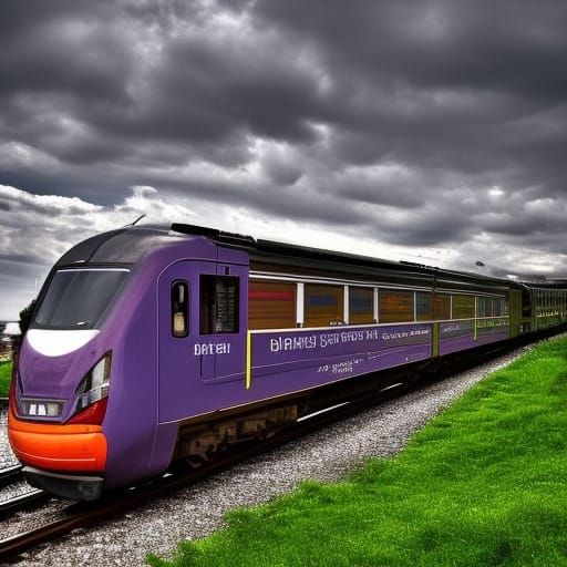 Purple Train Of Wonder - AI Generated Artwork - NightCafe Creator