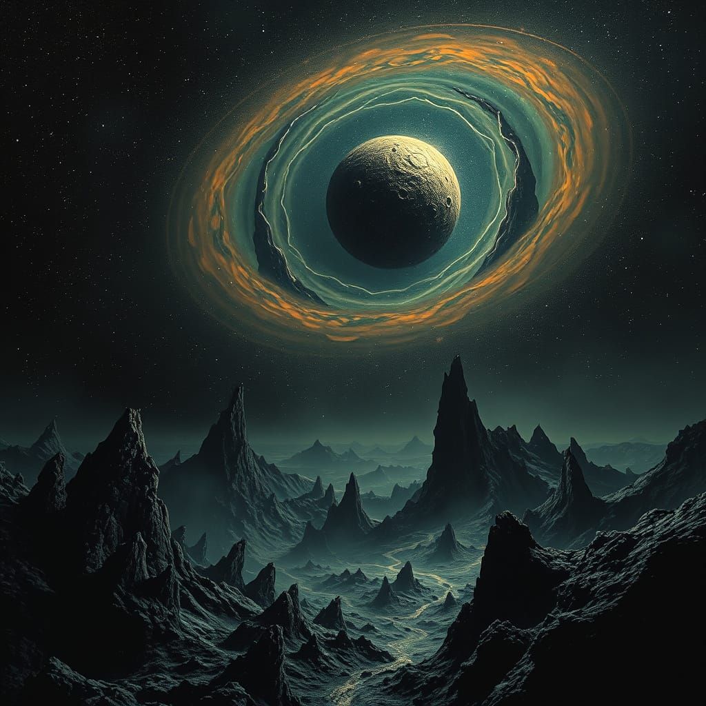 Ethereal Star Cluster Devouring Darkness in the Ou... - AI Art