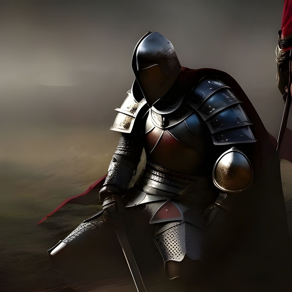 The wounded knight - AI Generated Artwork - NightCafe Creator