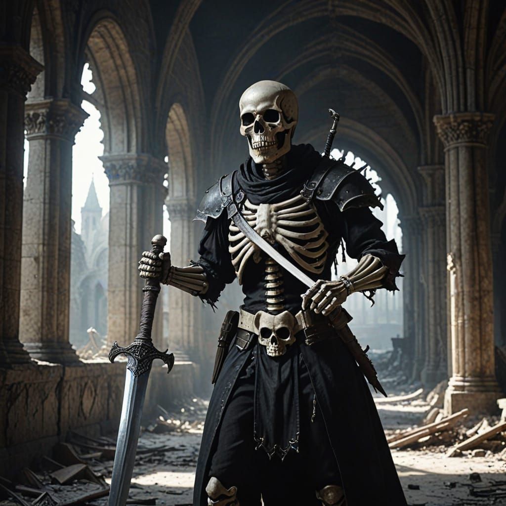Bone Scimitar (Skeleton Soldier) - Gothic Skeleton Warrior ...
