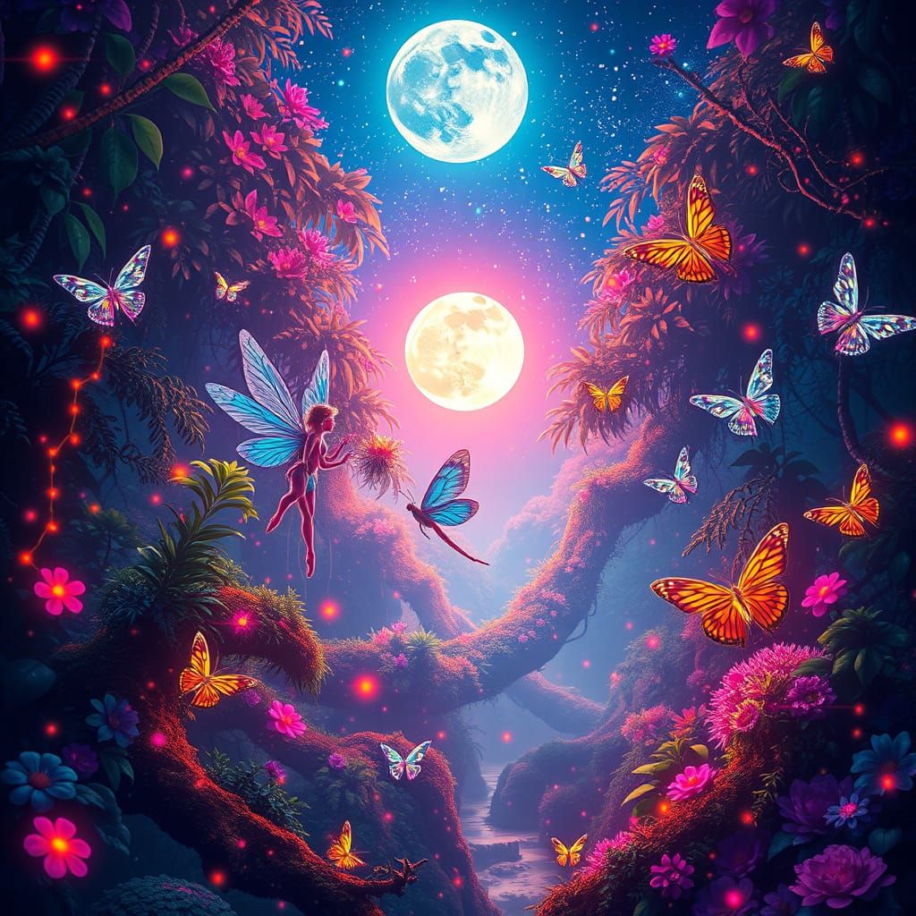 A beautiful lush magic rainforest🦋🌺