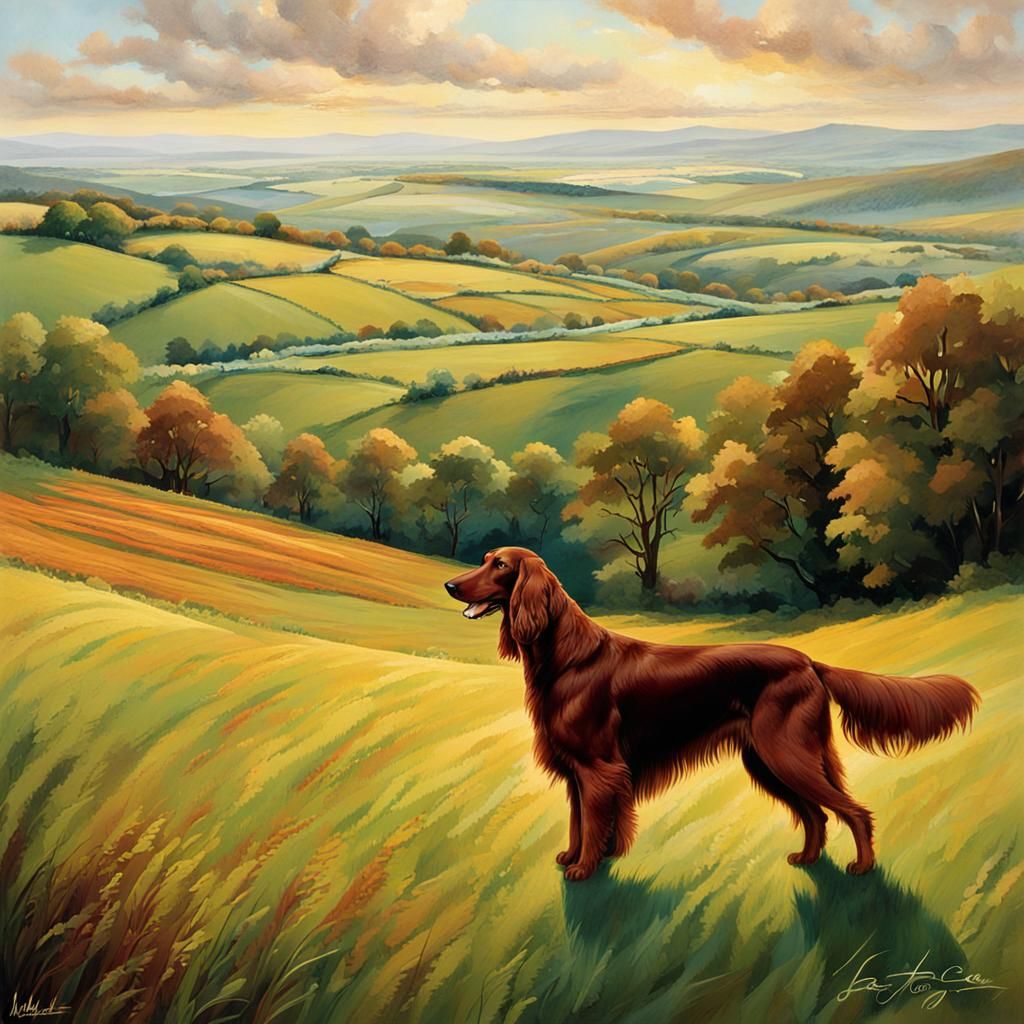 Irish Setter - AI Generated Artwork - NightCafe Creator