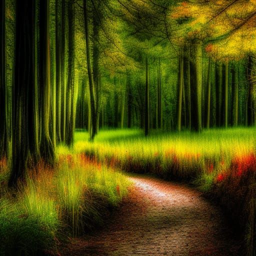 HDR Forest - AI Generated Artwork - NightCafe Creator