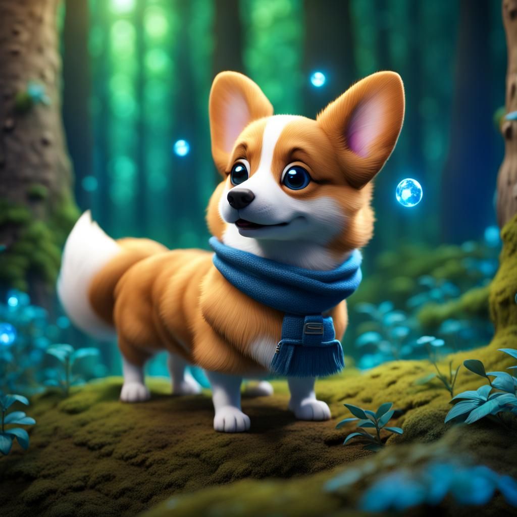 magic forest corgi - AI Generated Artwork - NightCafe Creator