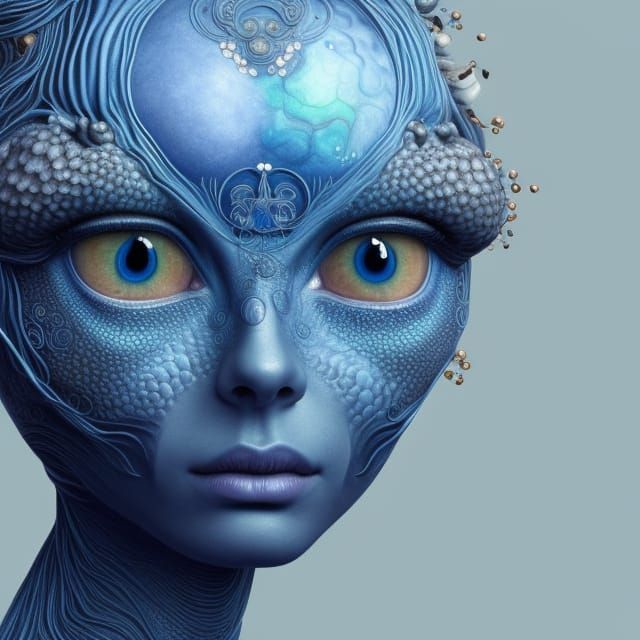 beautiful alien girl - AI Generated Artwork - NightCafe Creator