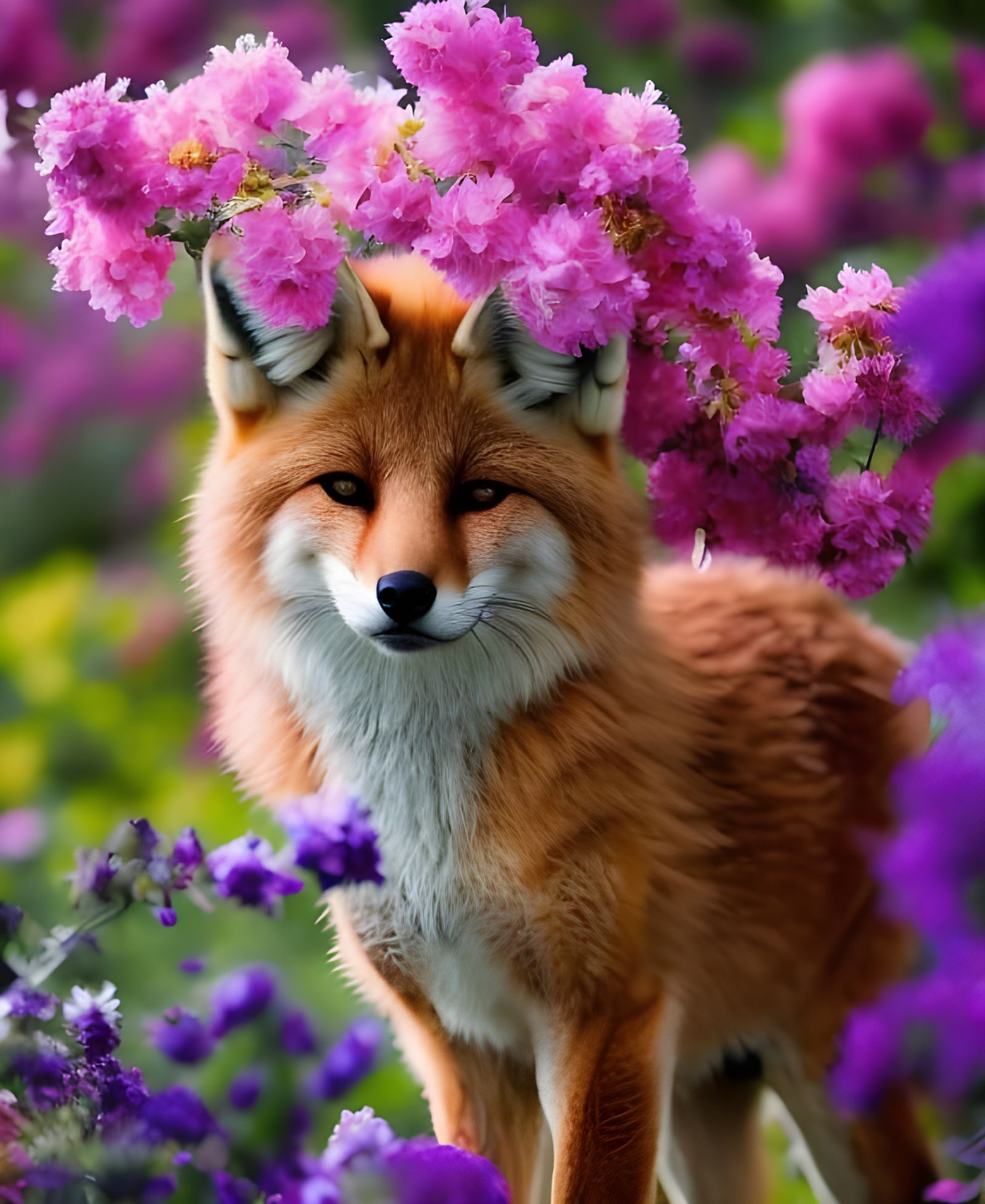 From Fabulous Flowers Frolics Frisky Fox - AI Generated Artwork ...