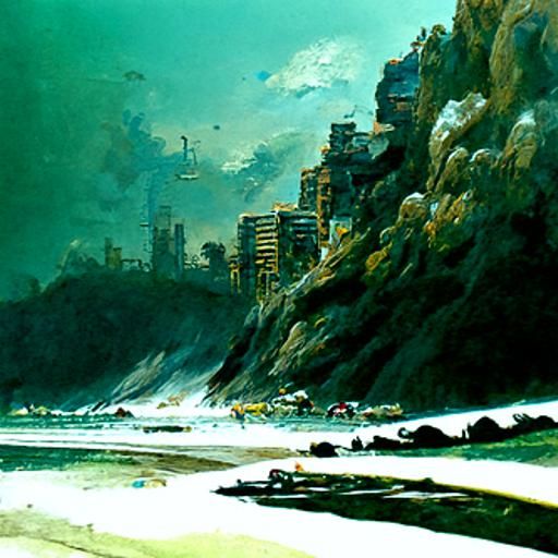 apocalyptic beach - AI Generated Artwork - NightCafe Creator