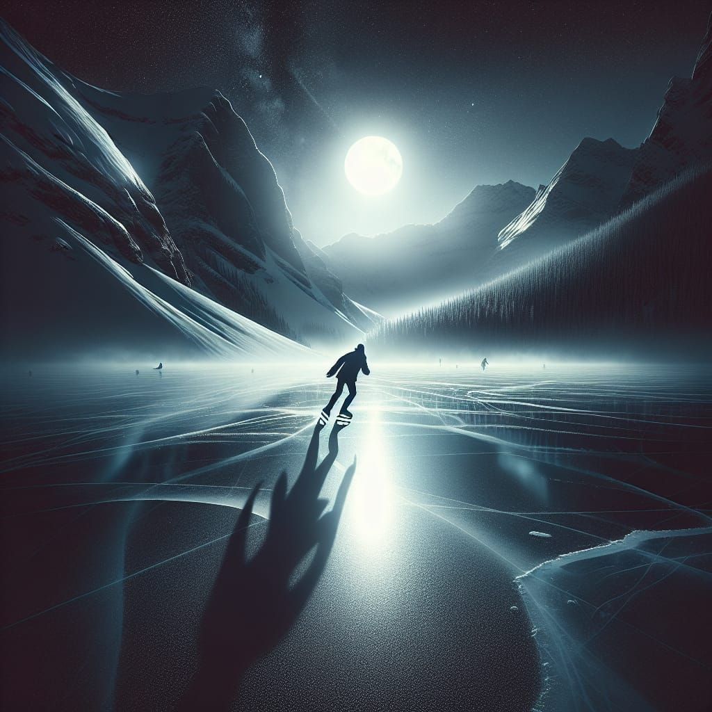 Ice skaters shadow - Ice skaters shadow