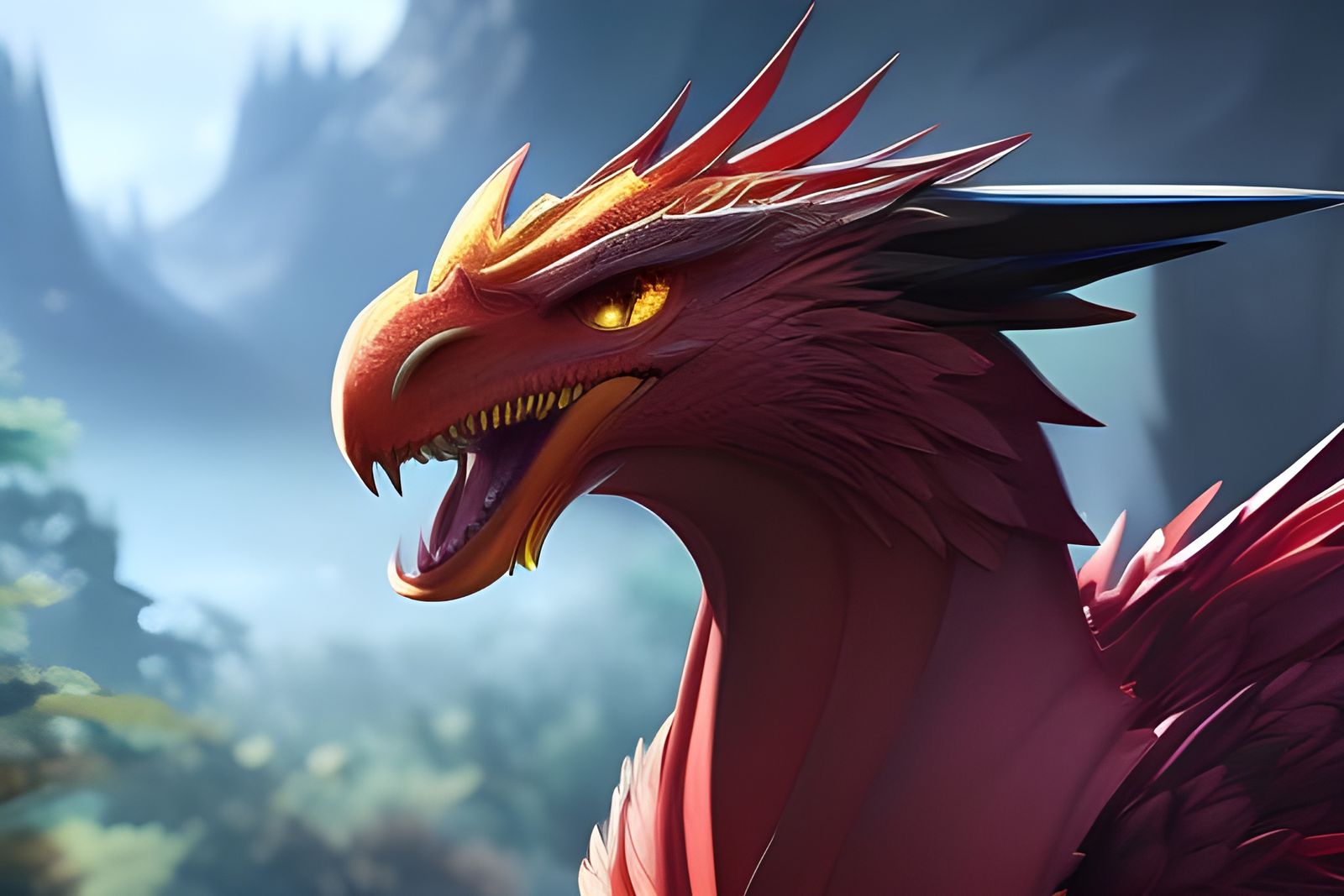 Tulip Lizard dragon in flower garden - AI Generated Artwork - NightCafe ...