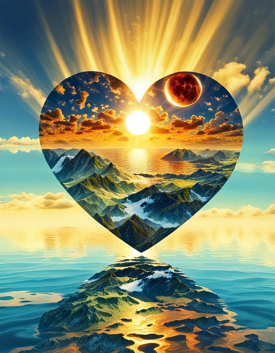 Total eclipse of the hear the heart shaped solar eclipse above the ...