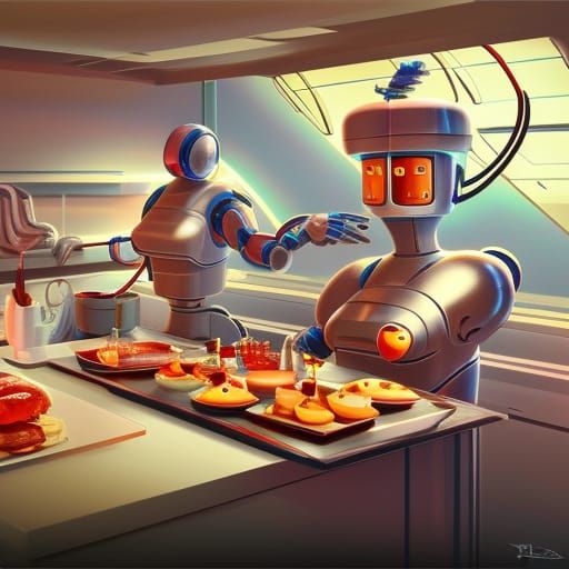 Robot Chefs - AI Generated Artwork - NightCafe Creator