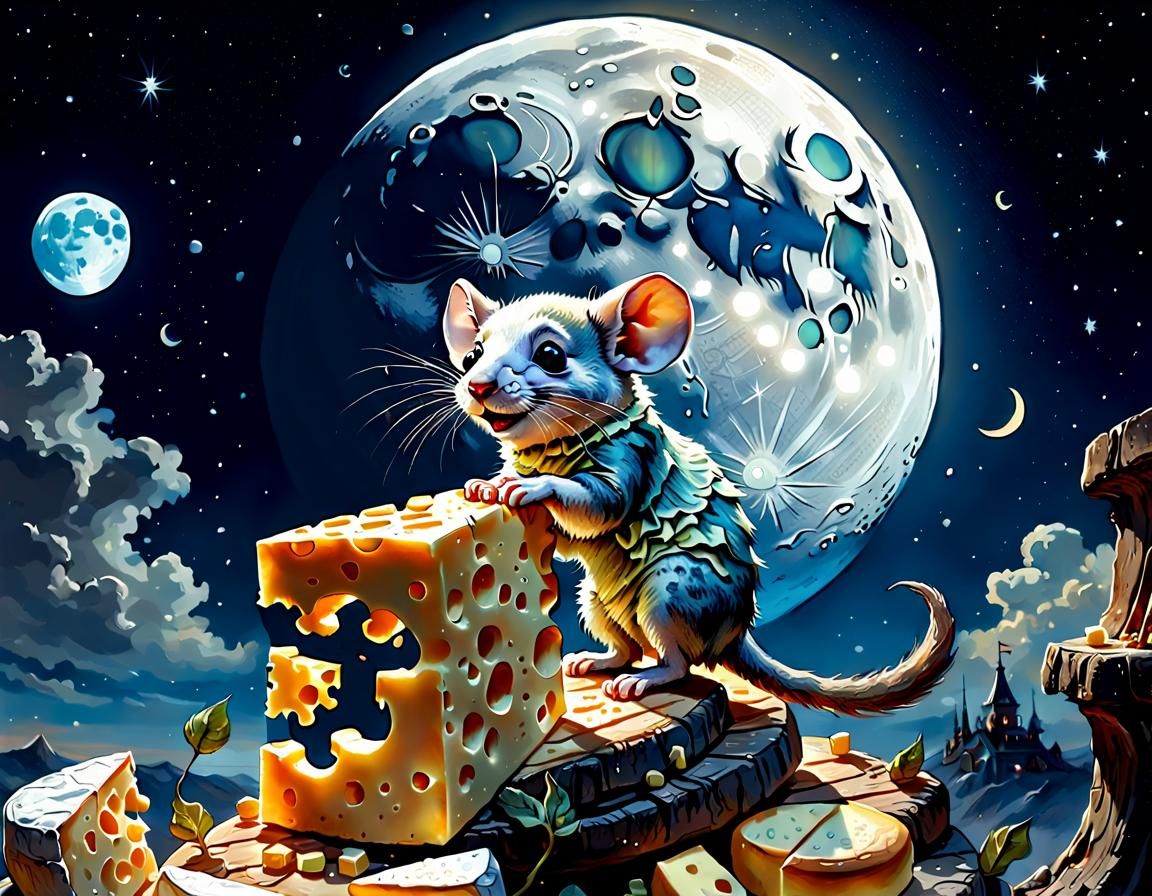 Cheesy Moon - AI Generated Artwork - NightCafe Creator
