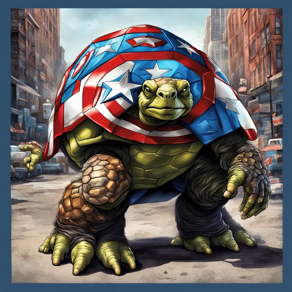 Superhero turtel - AI Generated Artwork - NightCafe Creator