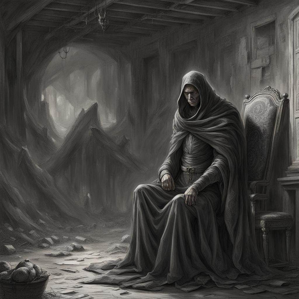 Evil waiting, anticipating, looming for humanity's soul - AI Generated ...