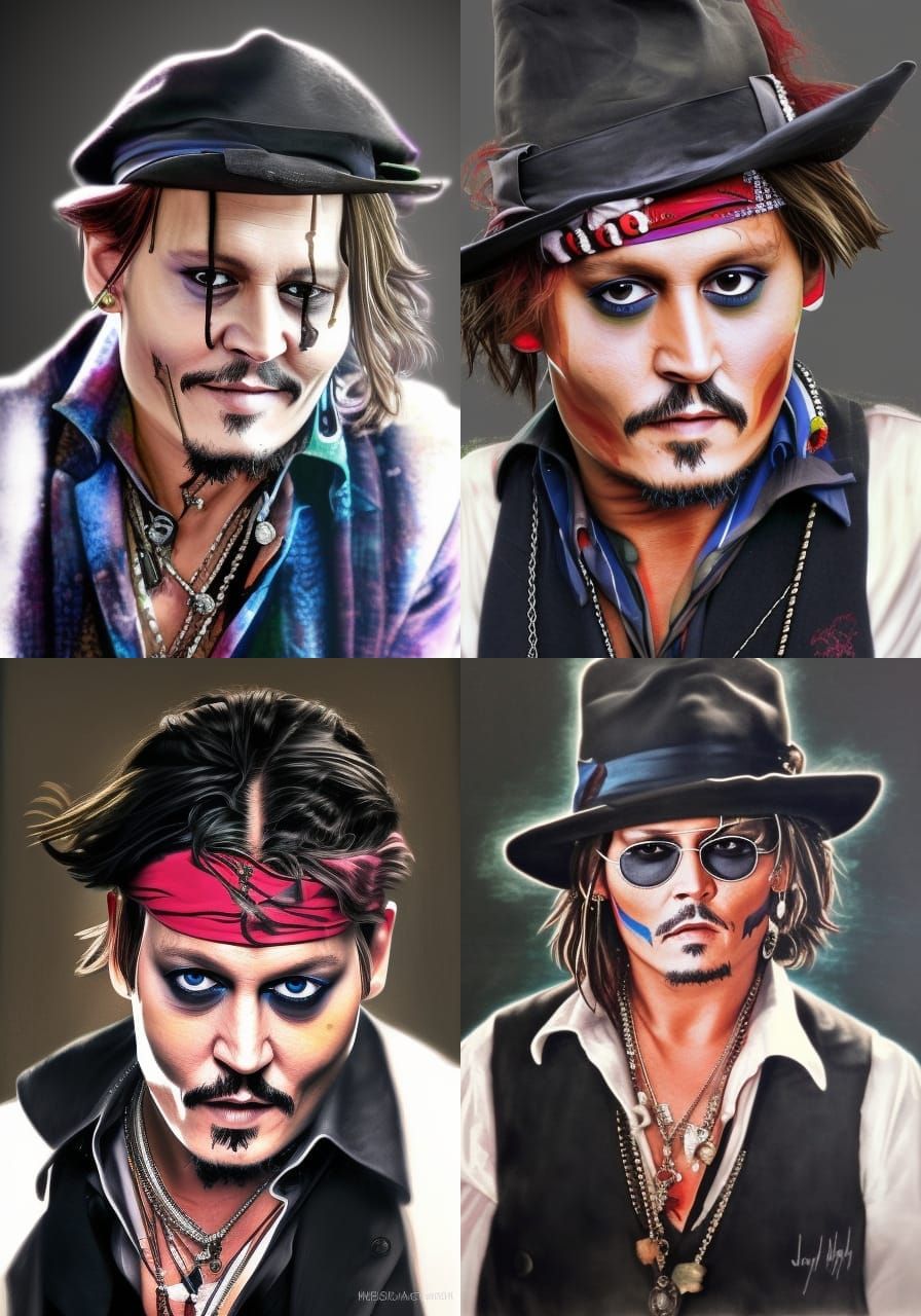 Johnny depp detailed as vampire rich and hansome hyperdetailed mixed ...
