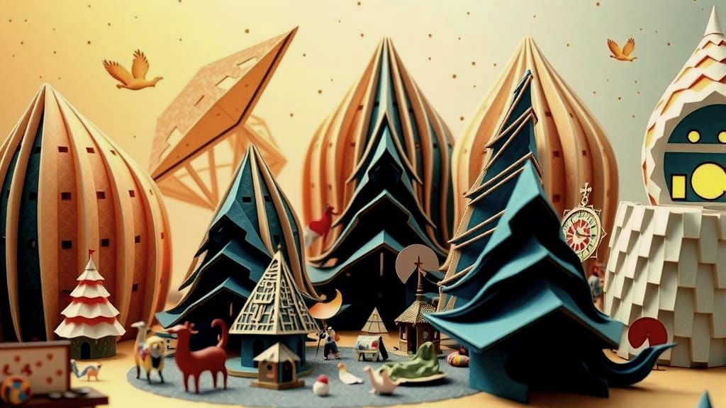 Origami Morph # 5 - Origami Masterpiece in Vibrant Papercraf...