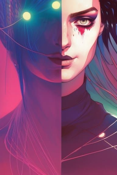 Jinx vs Powder - AI Generated Artwork - NightCafe Creator