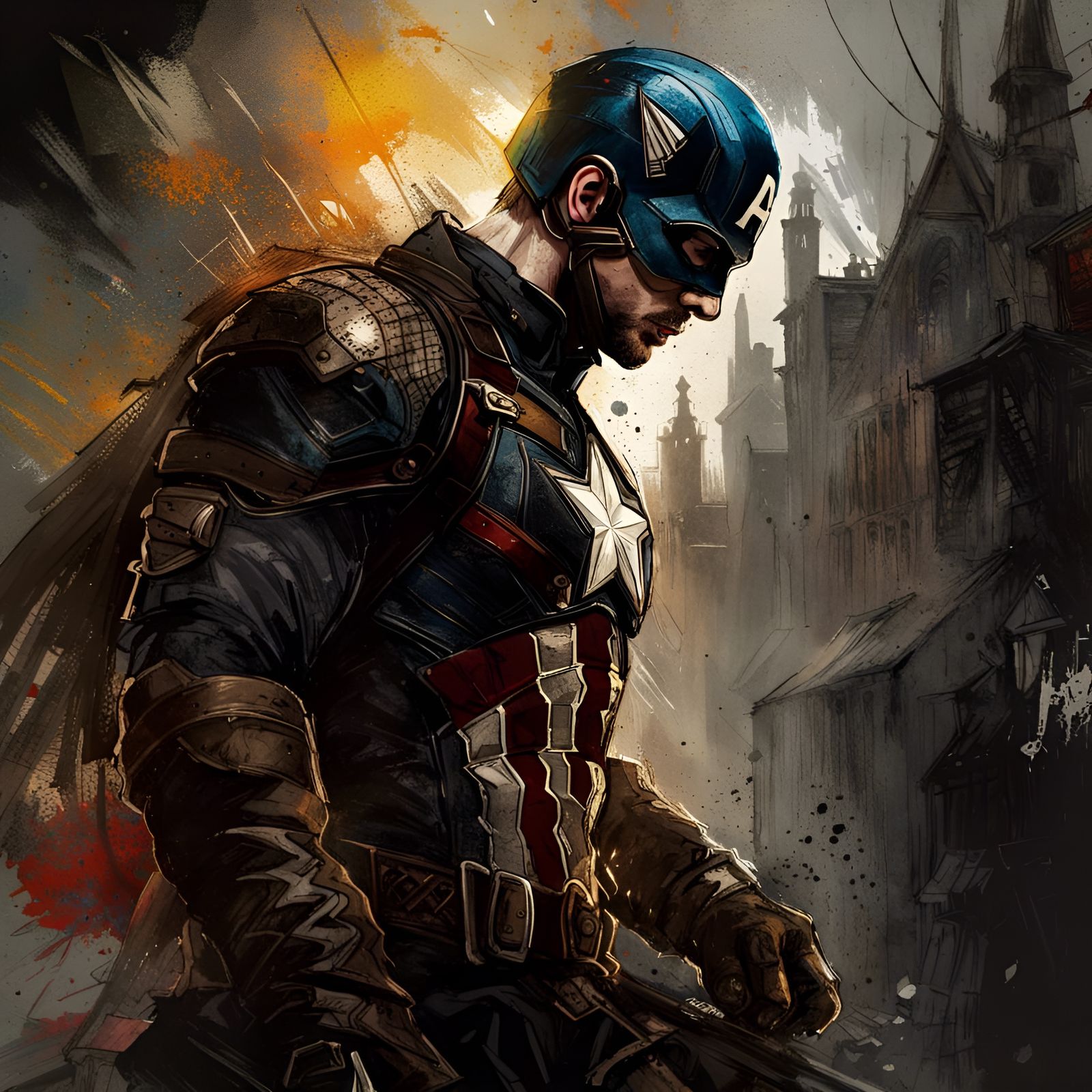 Captain America - AI Generated Artwork - NightCafe Creator