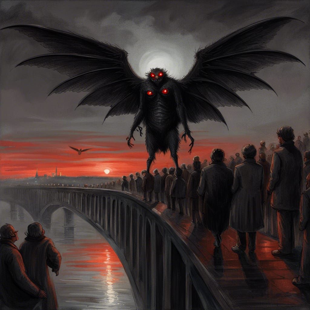 the cryptid mothman - AI Generated Artwork - NightCafe Creator