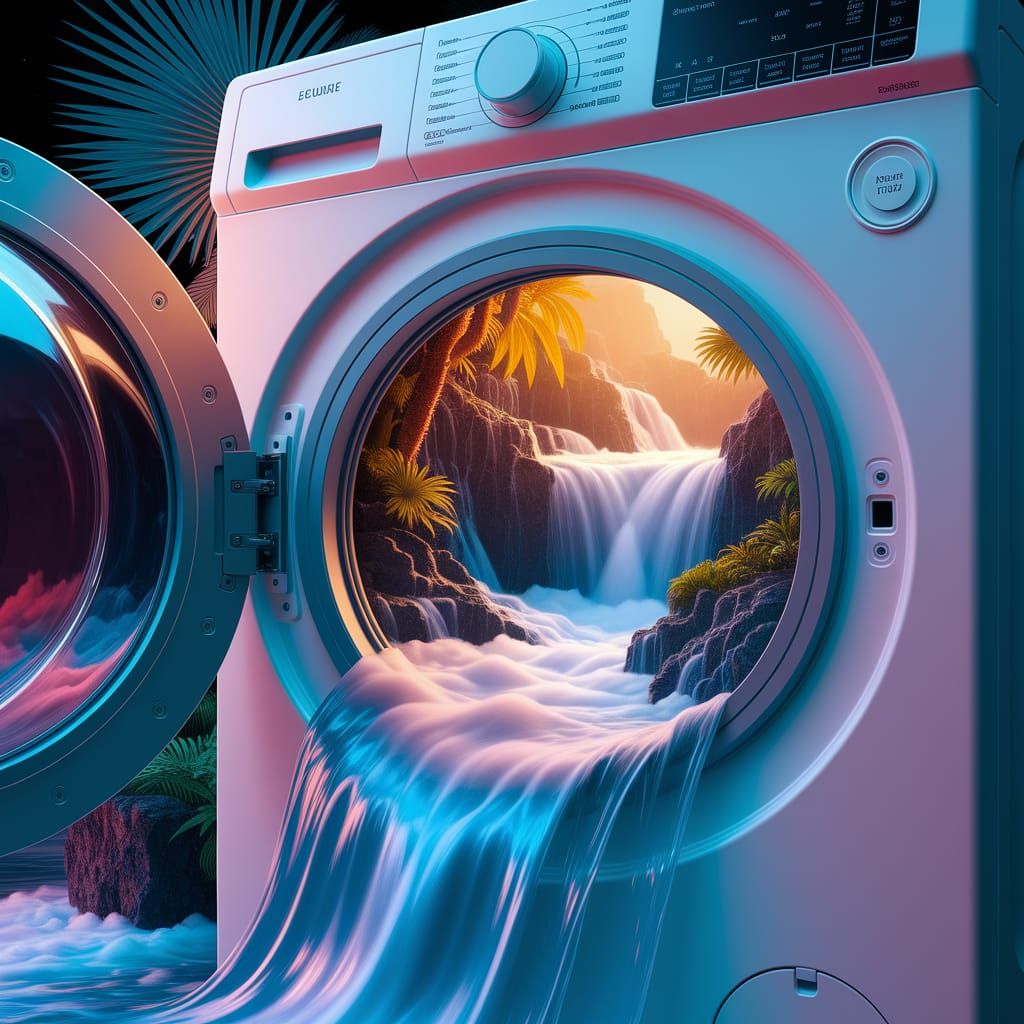 Washing Machine Waterfalls - Tropical Waterfall Cascades In...
