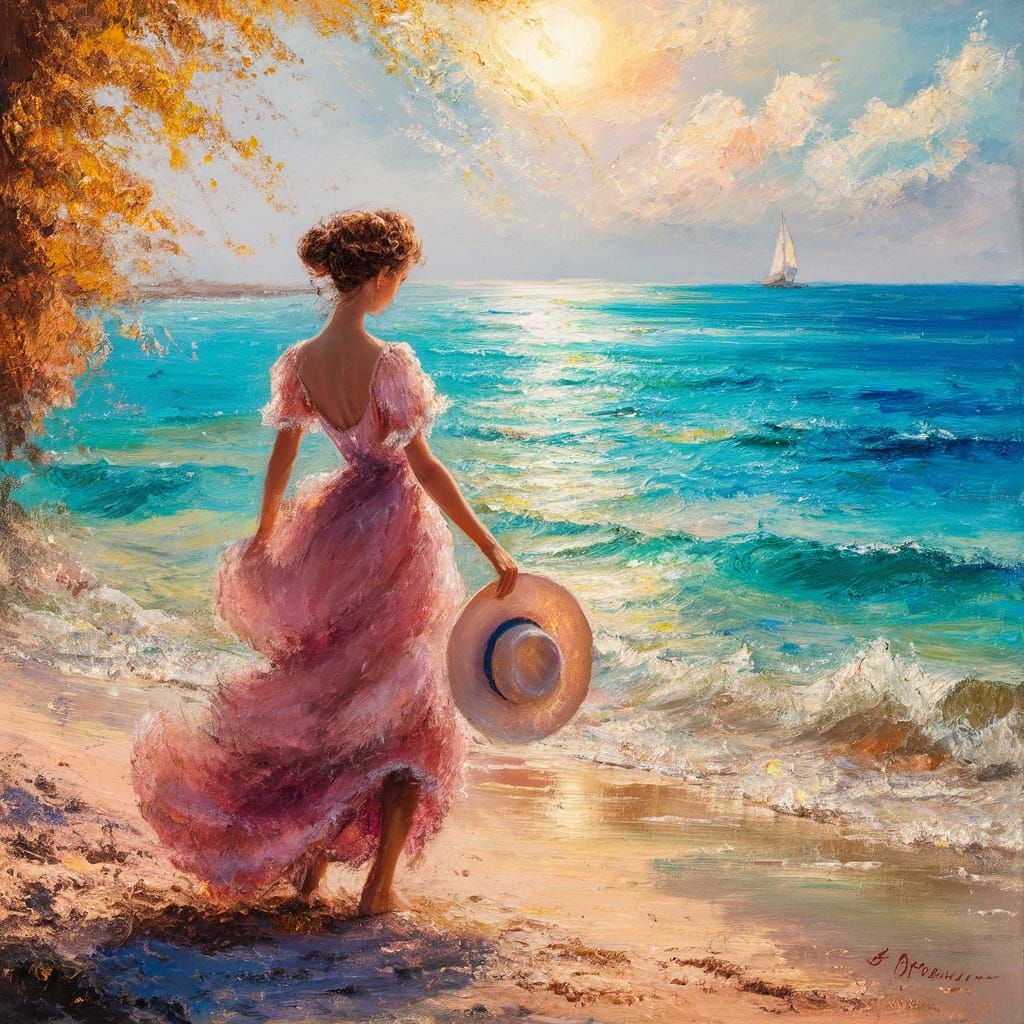 A day at the beach - AI Generated Artwork - NightCafe Creator