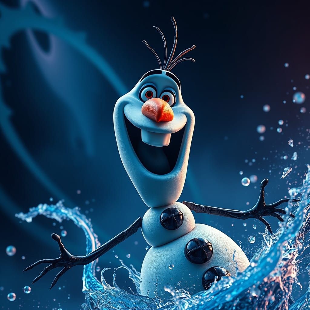Evil Olaf from Frozen - Surreal Evil Snowman Brings Winter W...