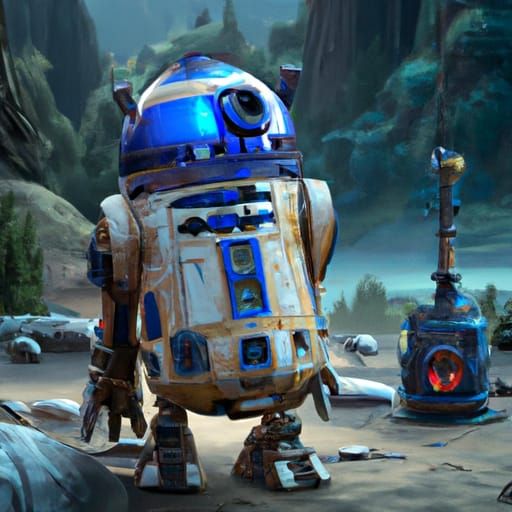 Adorable R2D2 - AI Generated Artwork - NightCafe Creator