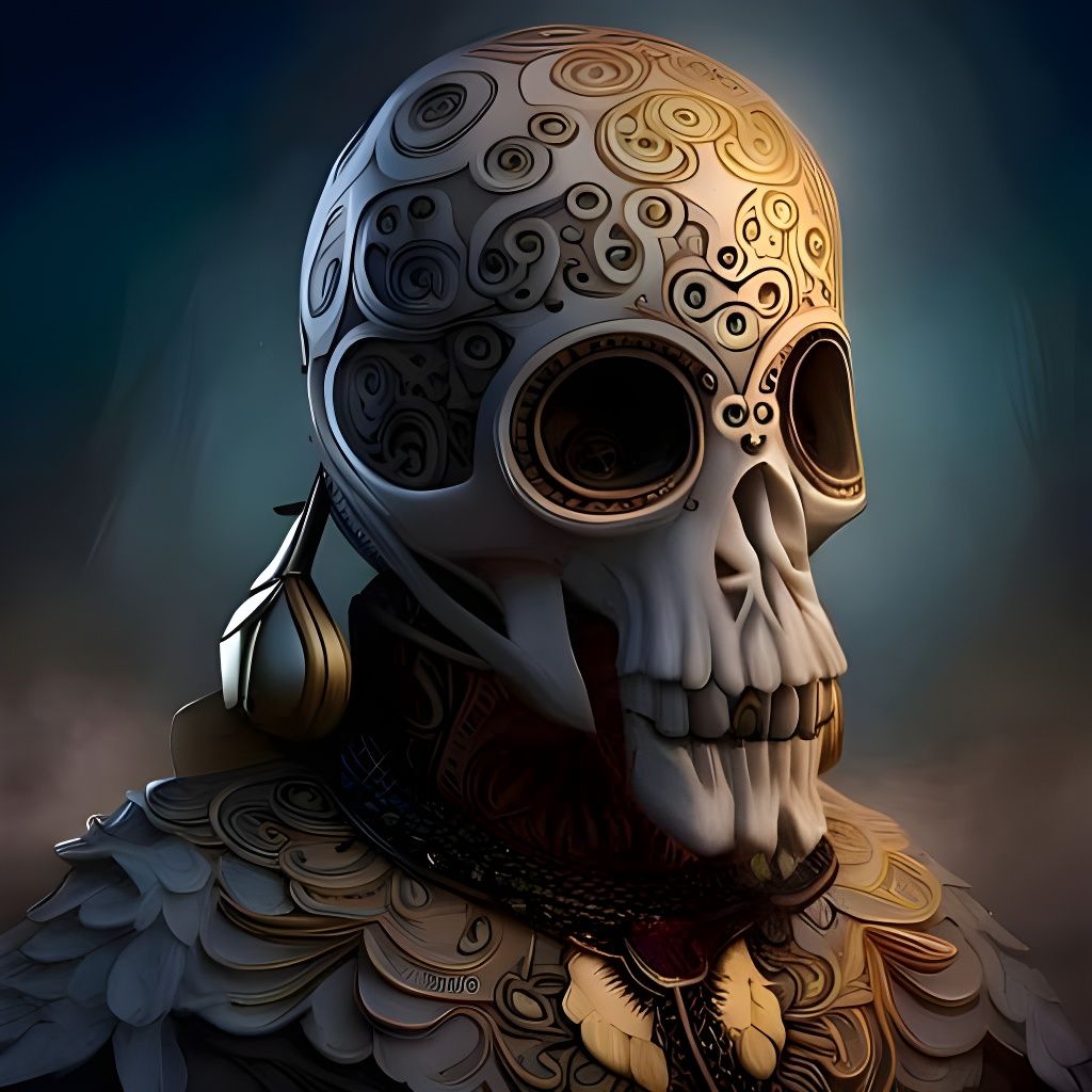 carved skull - AI Generated Artwork - NightCafe Creator