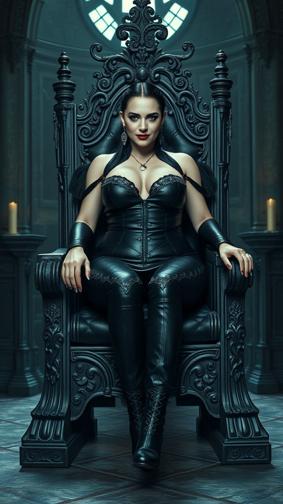 Gothic princess - Gothic Vampire Princess in Dark Castle