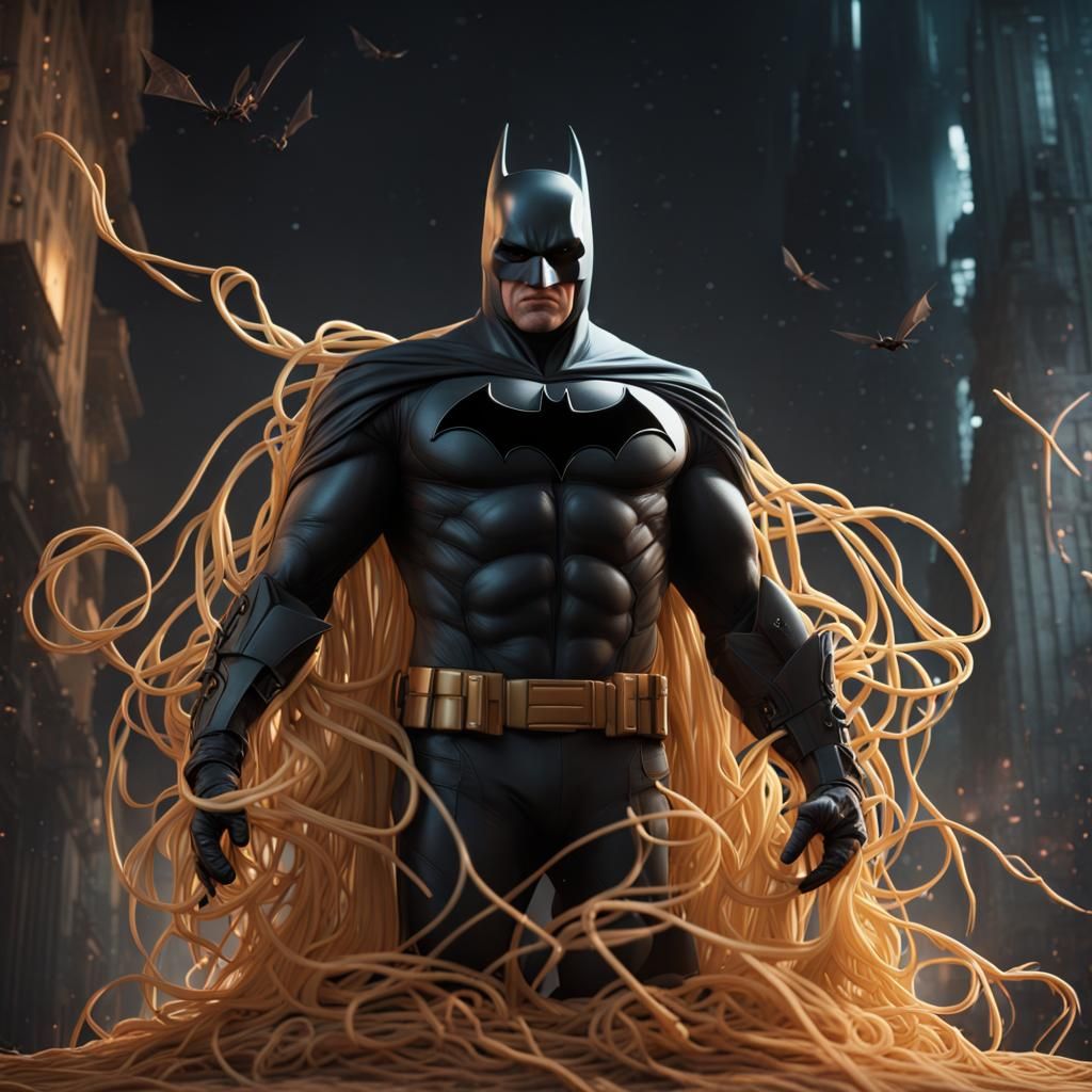 Spaghetti Batman - AI Generated Artwork - NightCafe Creator