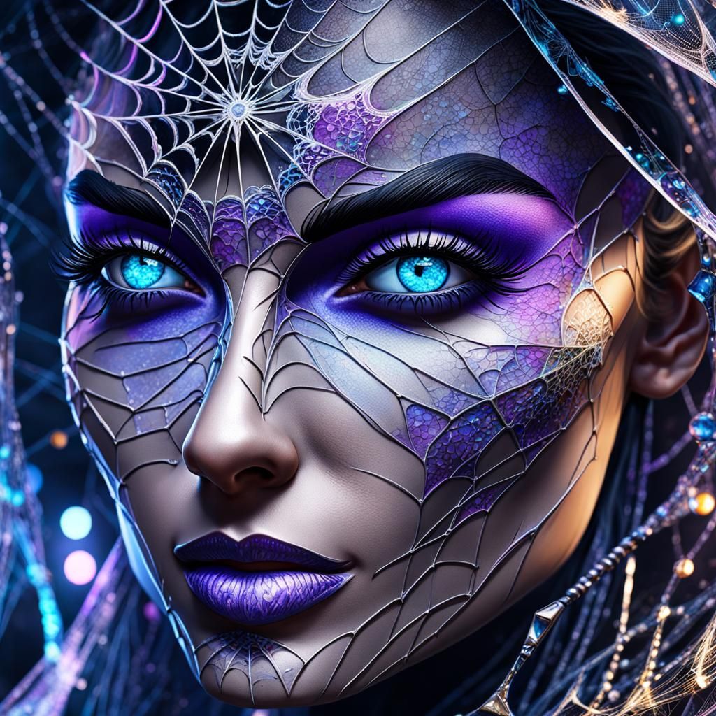 Facewear - Spiderweb - 1 - AI Generated Artwork - NightCafe Creator