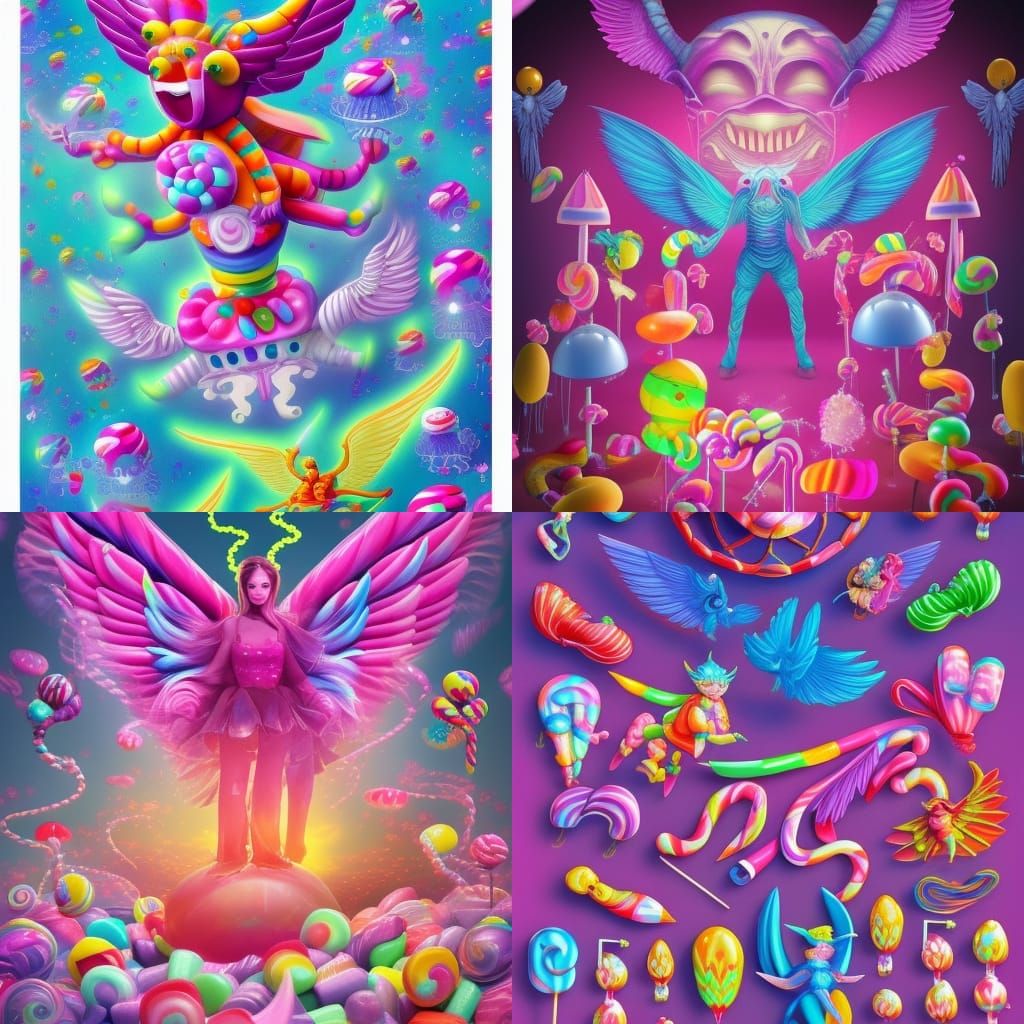 Magical Aliens with wings - AI Generated Artwork - NightCafe Creator