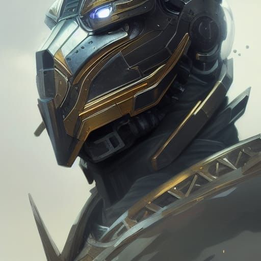 Black armored Samurai Robotic - AI Generated Artwork - NightCafe Creator