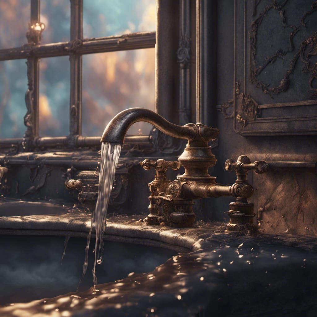A leaky faucet - AI Generated Artwork - NightCafe Creator