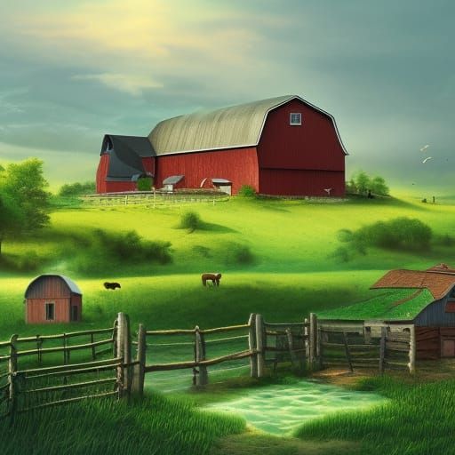farm - AI Generated Artwork - NightCafe Creator