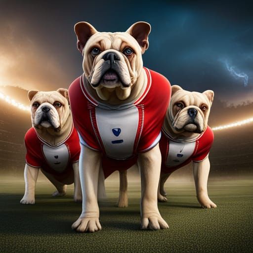 Rugby Bulldogs - AI Generated Artwork - NightCafe Creator
