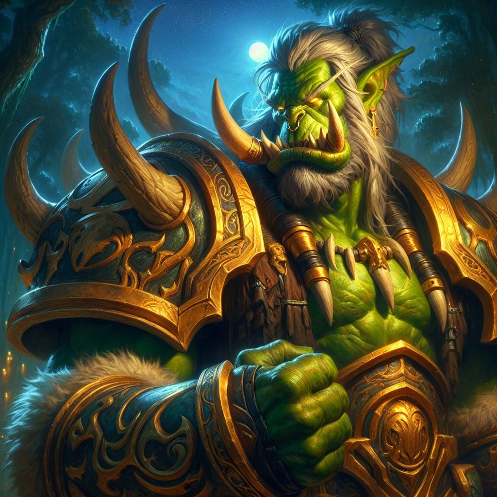 Powerful Ork Hero - AI Generated Artwork - NightCafe Creator