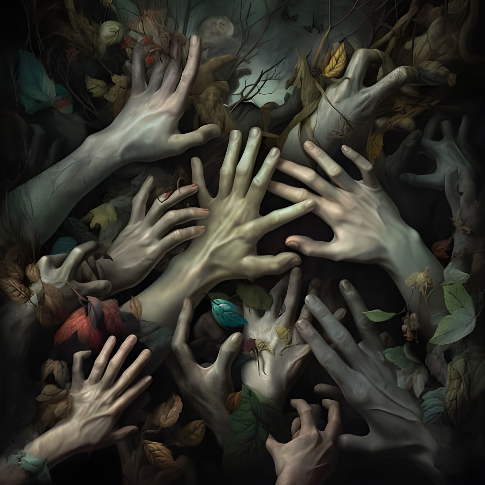 The Swarm of Hands - AI Generated Artwork - NightCafe Creator