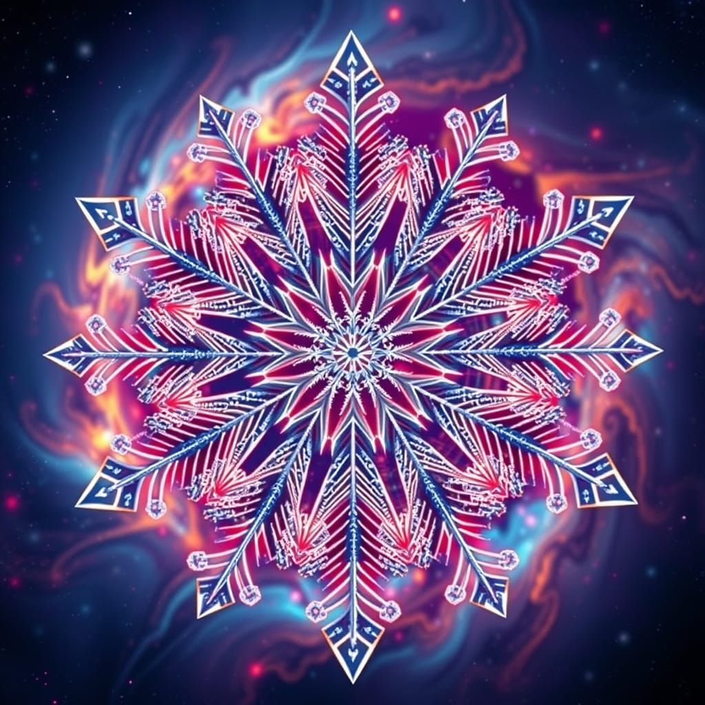 fractals, snowflake design - fractals, snowflake design
