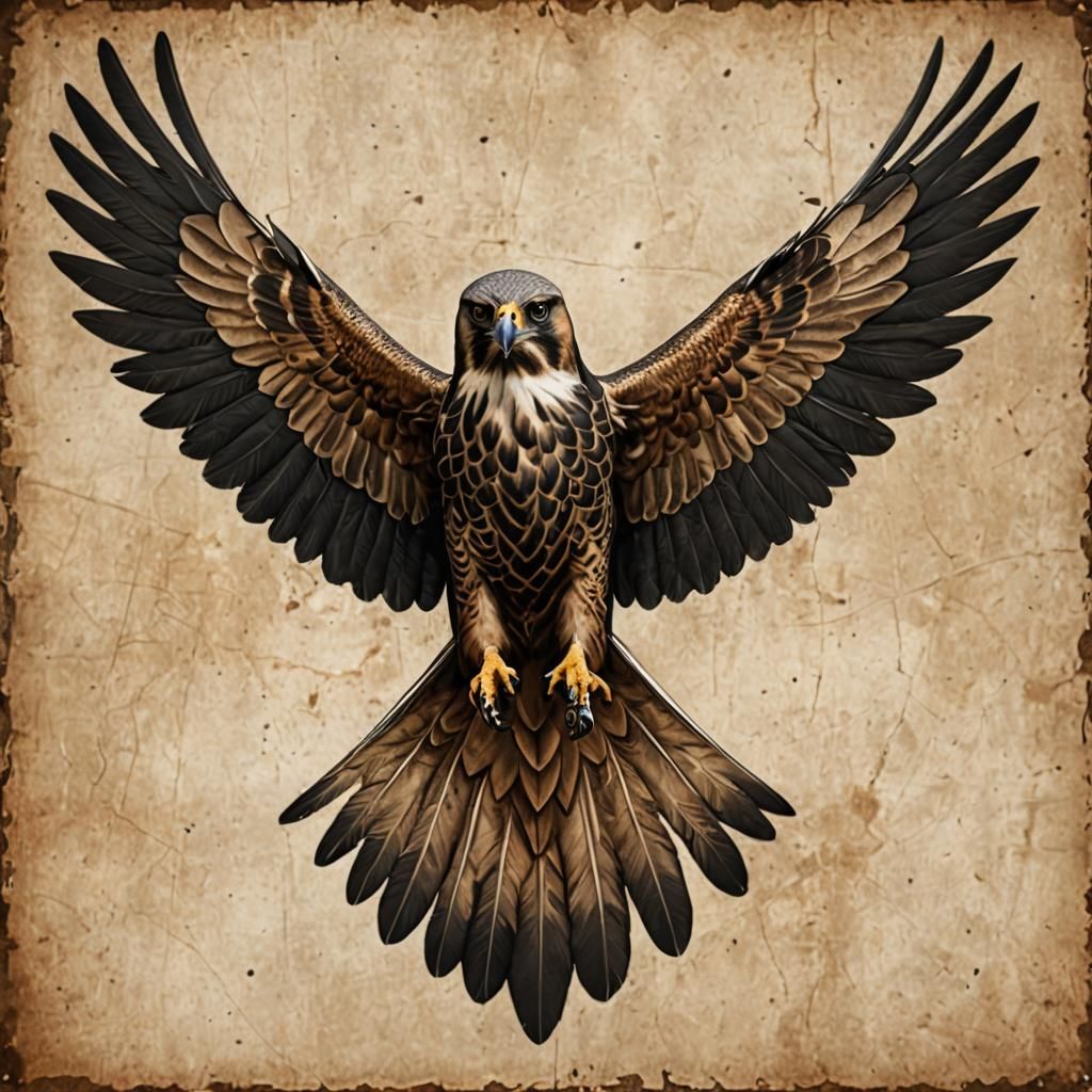 A six winged falcon - AI Generated Artwork - NightCafe Creator