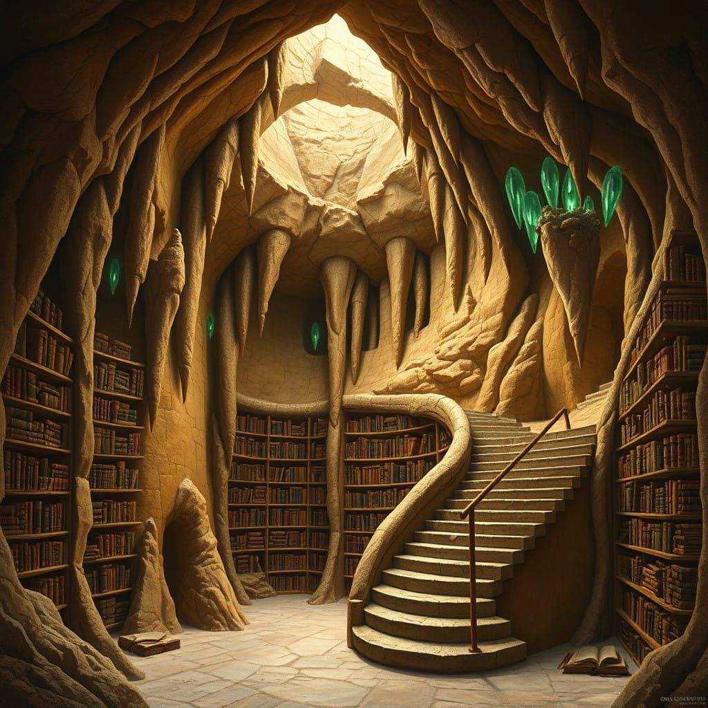 Library of the earth - Ancient Subterranean Library Chamber ...