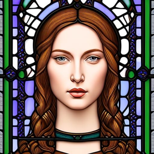 stained glass portrait - AI Generated Artwork - NightCafe Creator