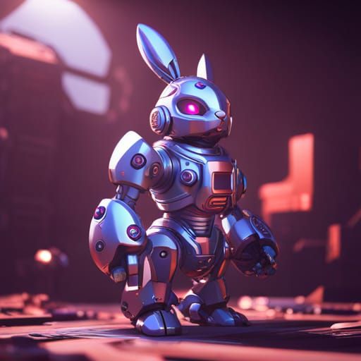 Cute Mech Bunny - AI Generated Artwork - NightCafe Creator