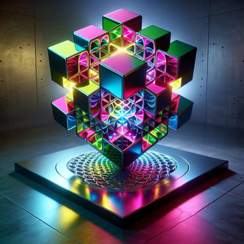 Levitating Penrose Cube - Levitating Penrose Cube