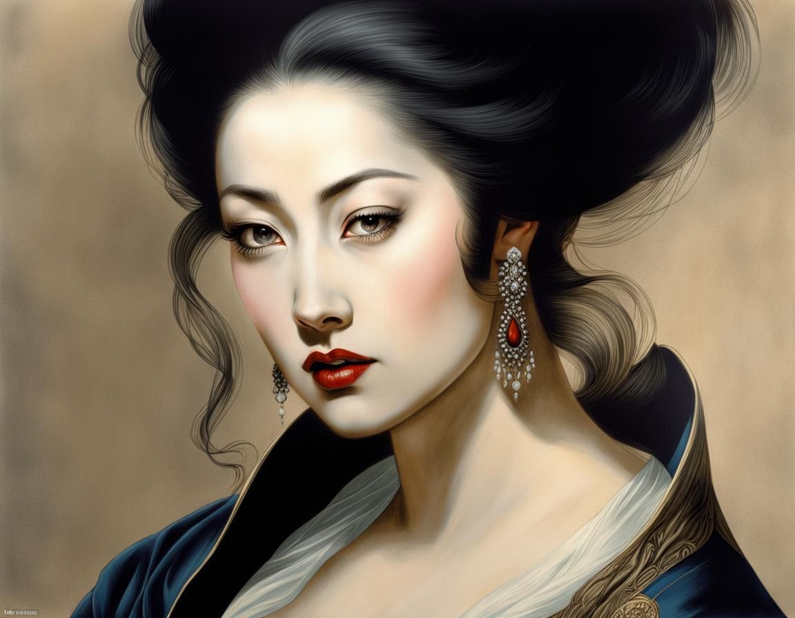 Portrait of Asian woman - AI Generated Artwork - NightCafe Creator