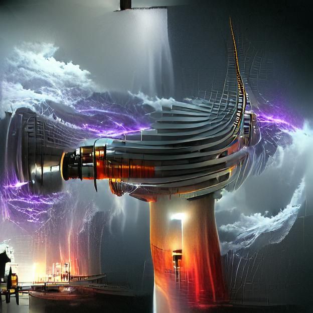 Giant tesla coil - AI Generated Artwork - NightCafe Creator