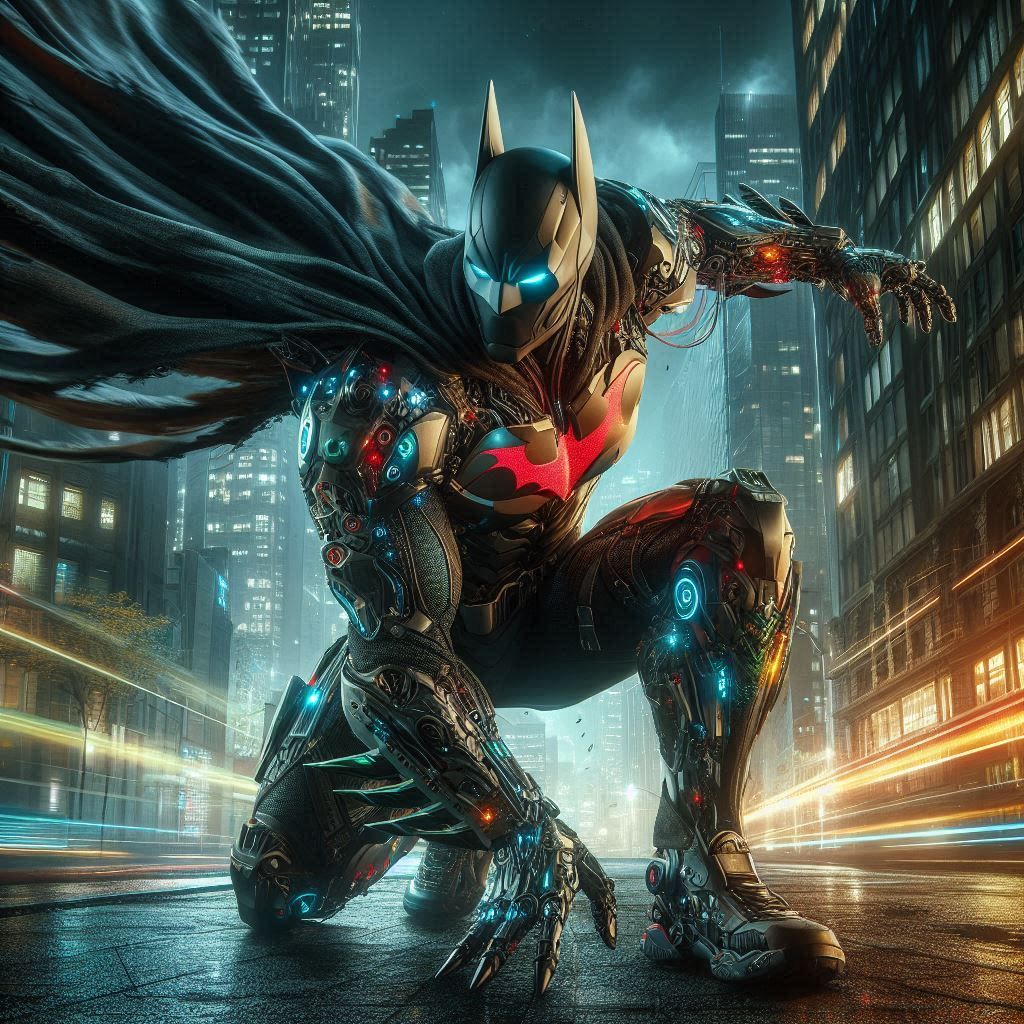 Urban-punk Batman, ready to go - AI Generated Artwork - NightCafe Creator